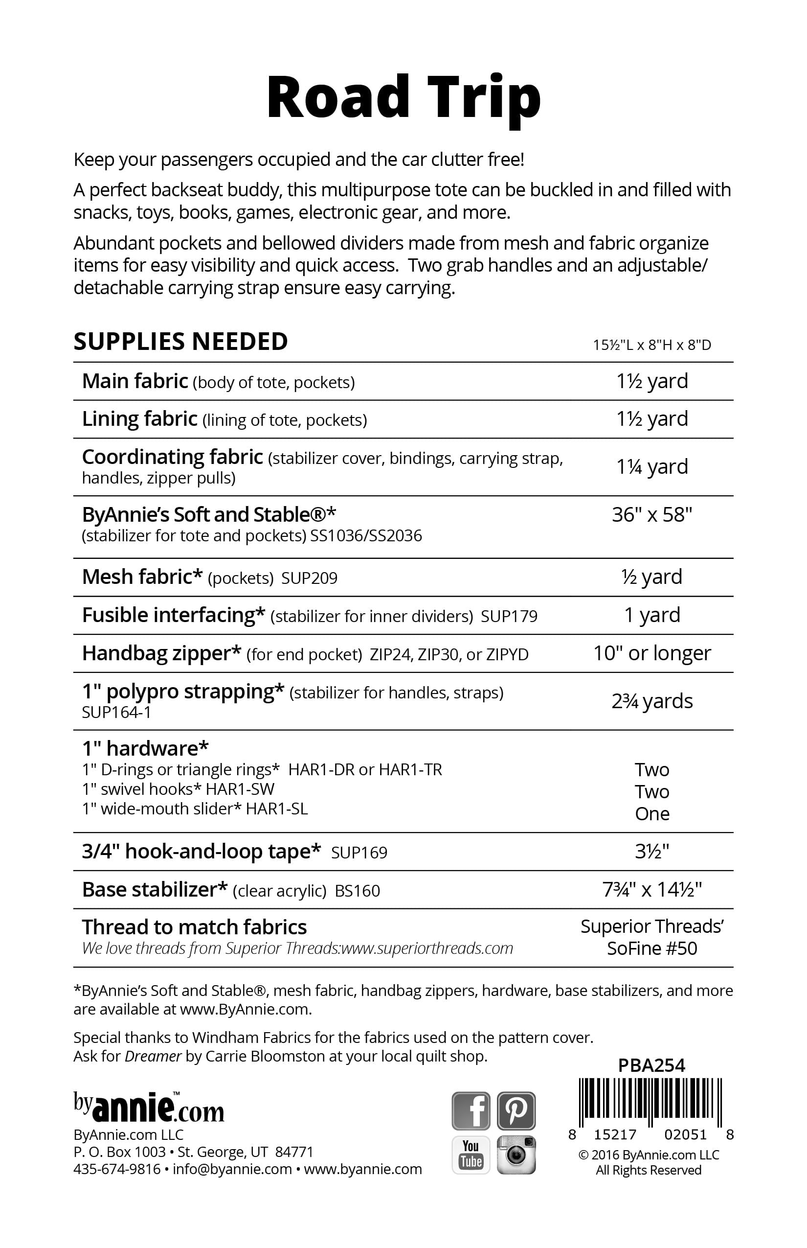 by Annie® Road Trip Pattern – The Fabric Contessa