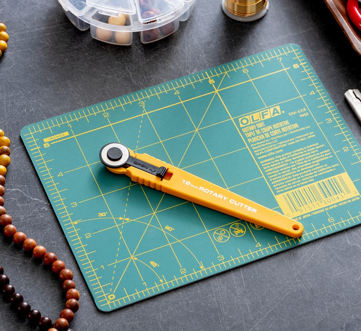 OLFA® 18mm Straight Handle Rotary Cutter – The Fabric Contessa