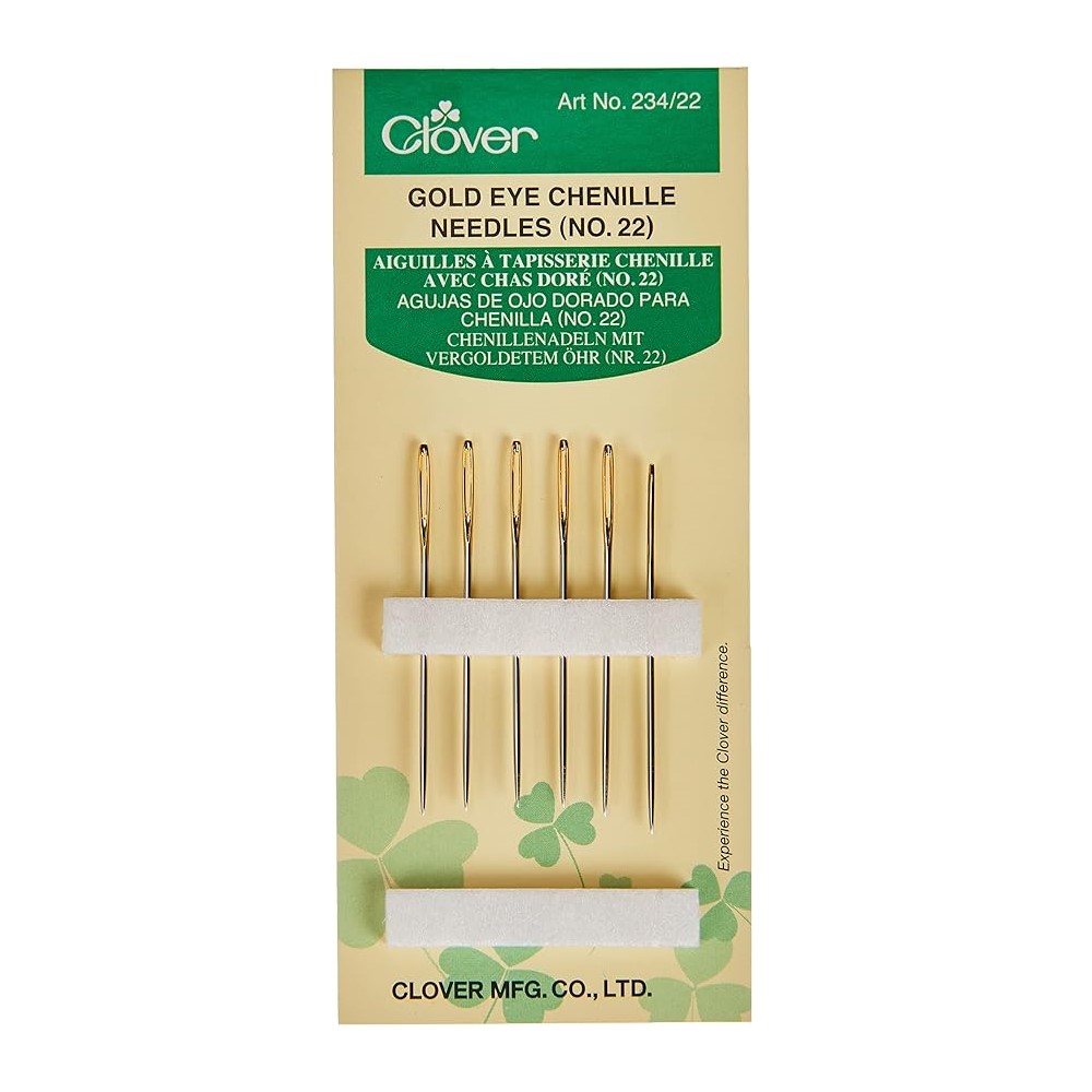 CLOVER Gold Eye Chenille Needles (No.22) – The Fabric Contessa